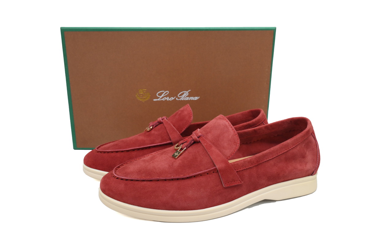 Loro P Summer Charms Walk Loafers Claret - CovFlex